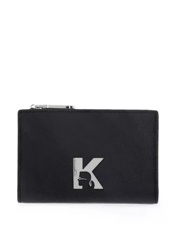 Karl Lagerfeld Logo-plaque Bifold Wallet - Black
