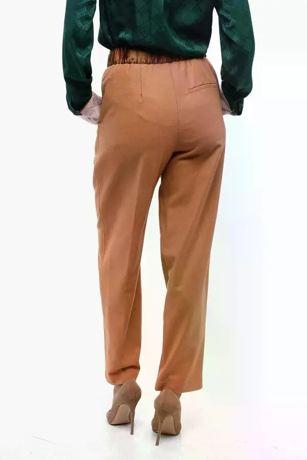 FORTE_FORTE Elastic-waistband Zip-fastening Trousers