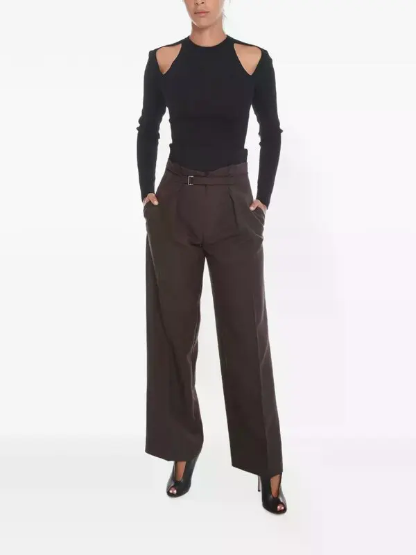 SUPER BLOND Pleated Wide-leg Trousers