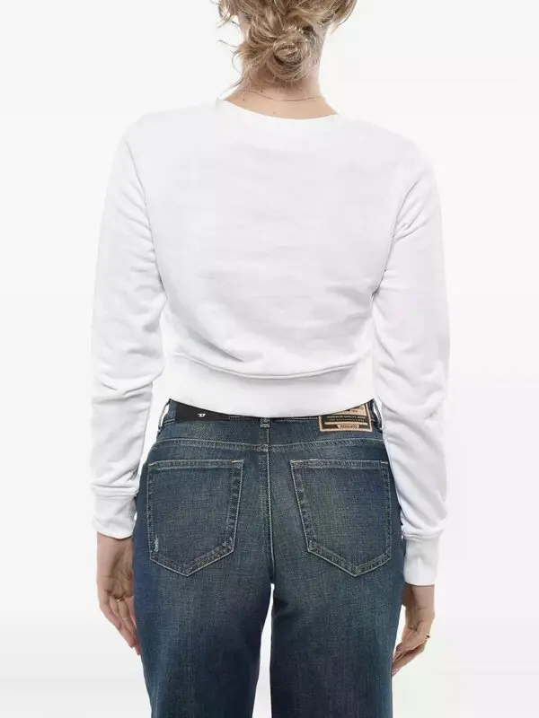 DIESEL® Logo-print Cropped Sweatshirt