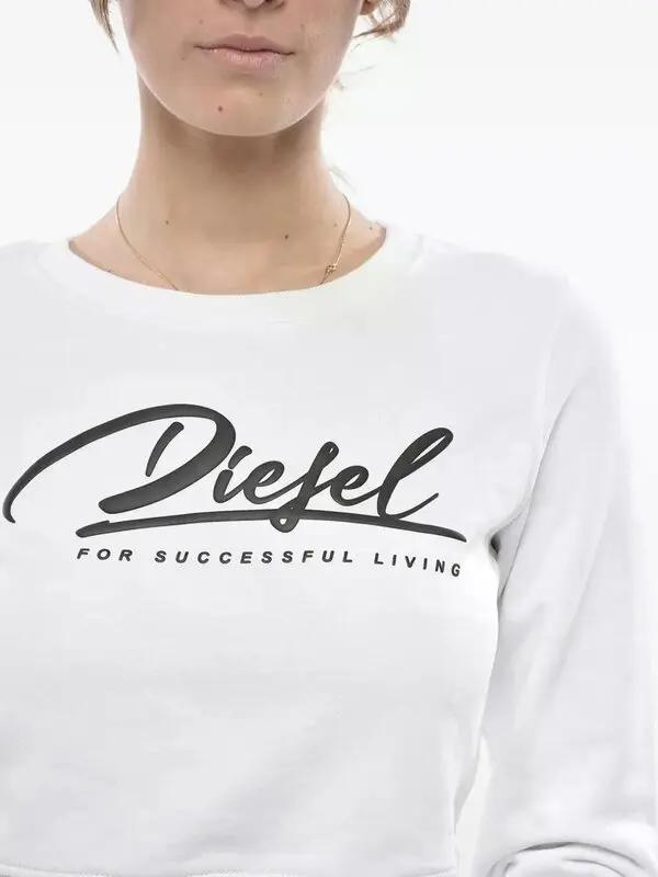 DIESEL® Logo-print Cropped Sweatshirt