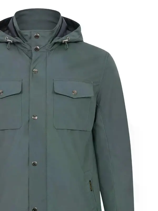 MOORER Hooded Multi-pocket Jacket
