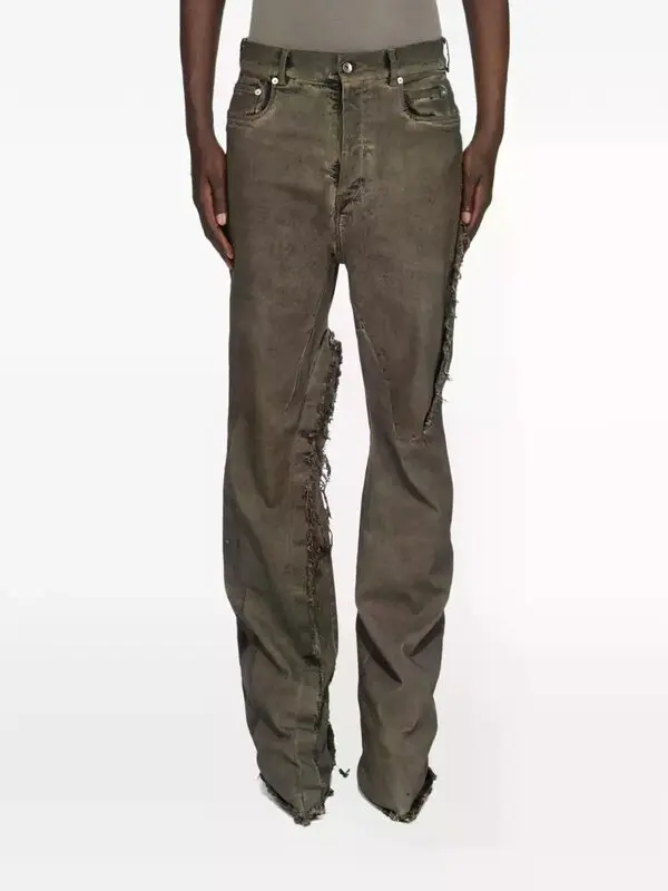 Rick Owens Bolan Frayed Jeans - Brown