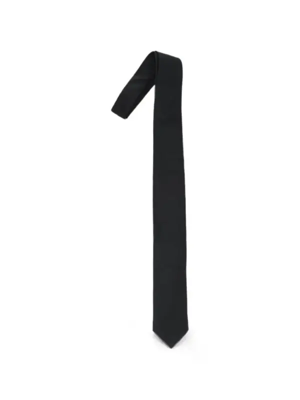 Corneliani Silk Pointed-tip Tie - Black
