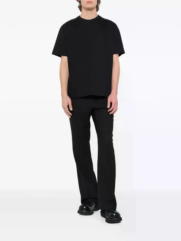 WOOYOUNGMI Flower-print Logo-patch T-shirt