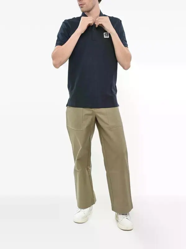 DIESEL® Logo-patch Polo Shirt - Blue