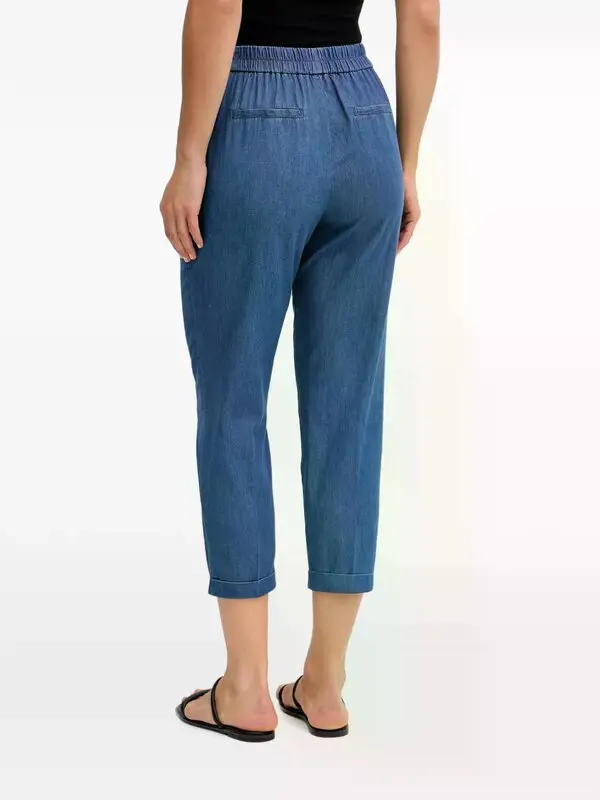 BENETTON Elasticated-waistband Cropped Trousers