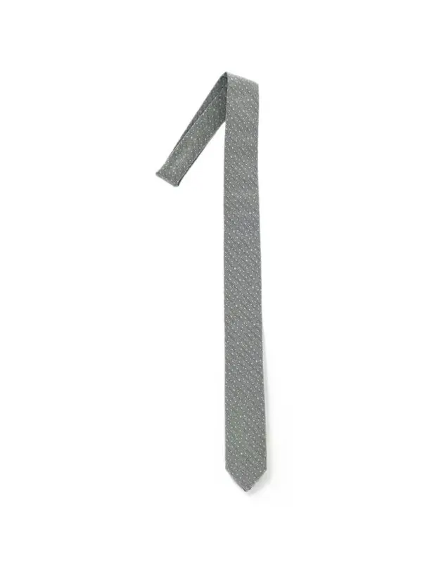 Corneliani Polka-dot Silk Tie - Black