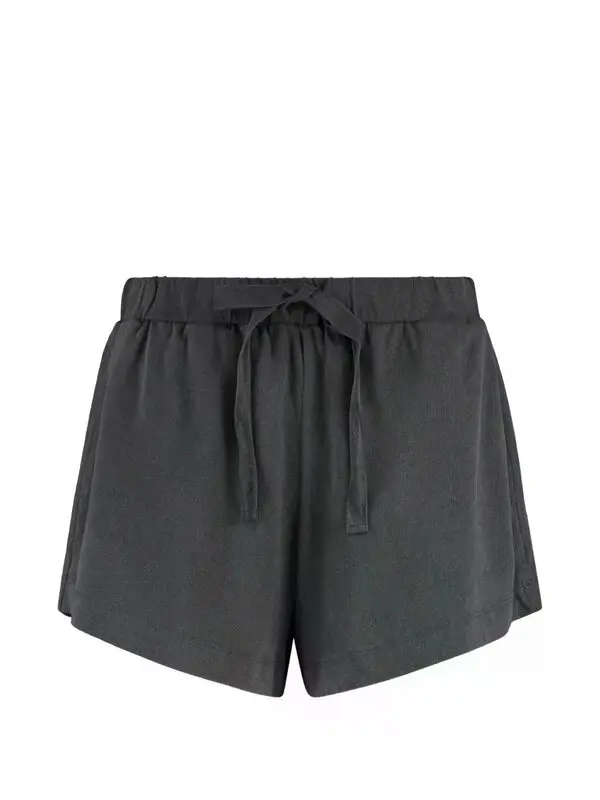 The Great. The Delta Drawstring-waist Cotton Shorts - Grey