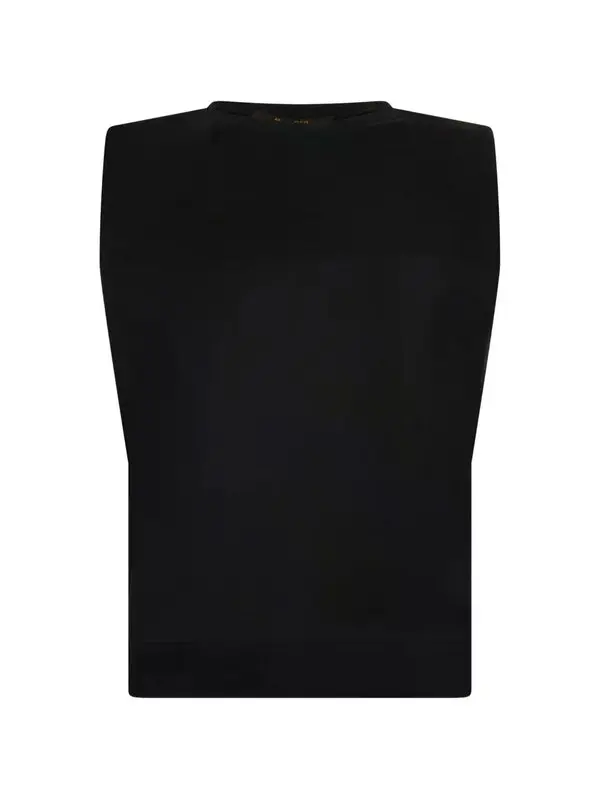 MOORER Aramak Padded-shoulder Sleeveless Vest - Black