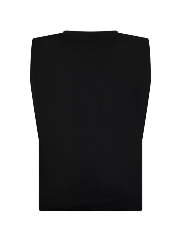 MOORER Aramak Padded-shoulder Sleeveless Vest - Black