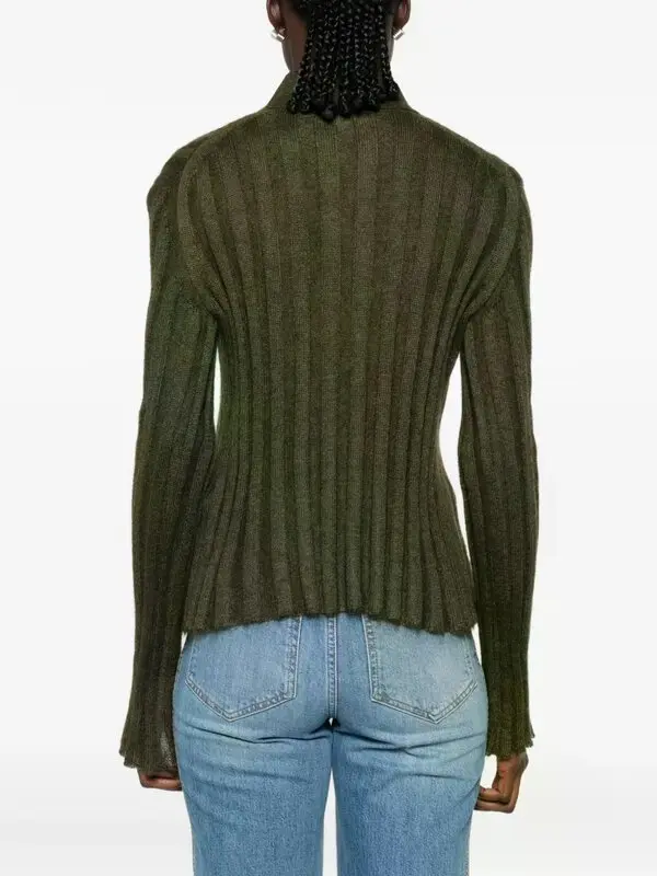 Khaite Ribbed-knit Cardigan