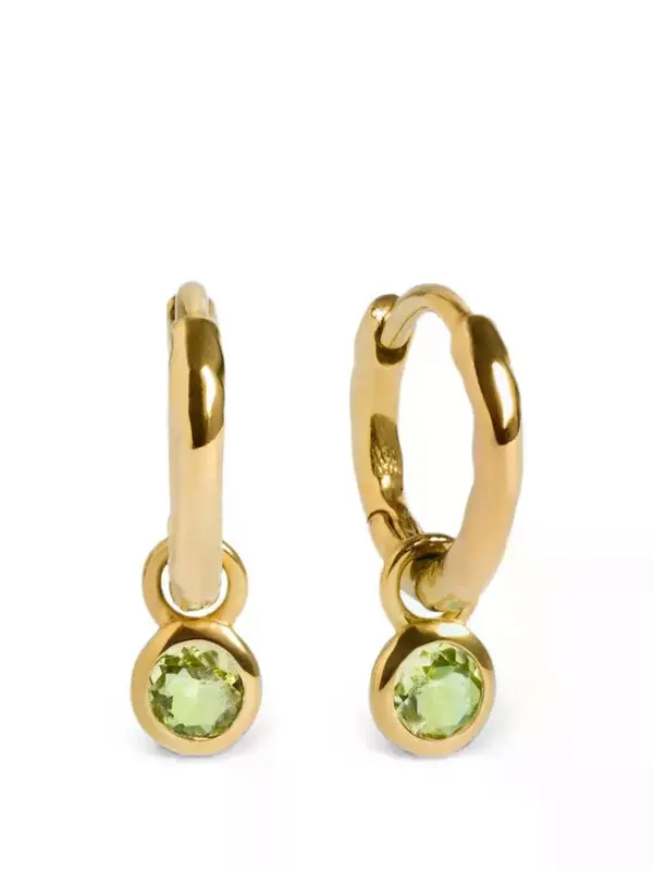 Monica Vinader Peridot Hoop Earrings - Gold