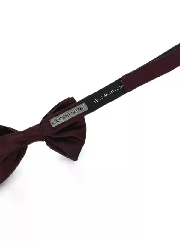 Corneliani Silk Satin Bow Tie And Pocket Square Set