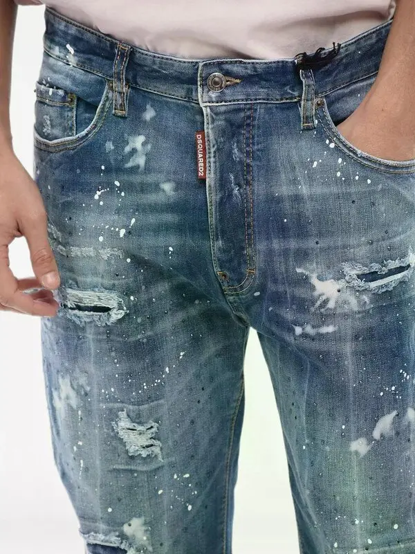 Dsquared2 Bro Fit Crystal-embellished Jeans