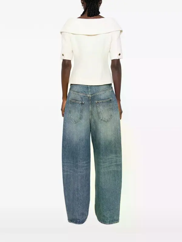 Alessandra Rich Off-shoulder Button-up Jacket