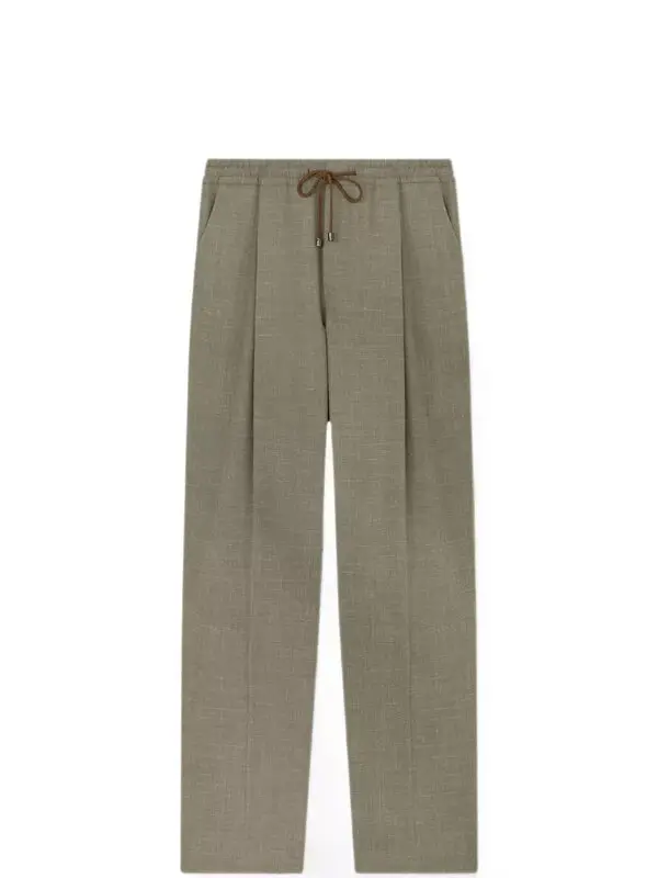 RETORI Drawstring-waist Pleated Tailored Trousers