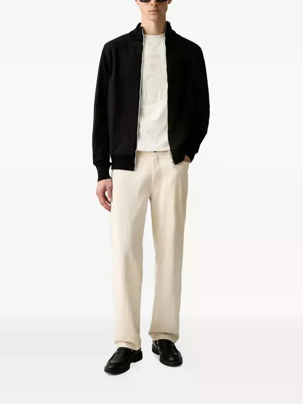 Karl Lagerfeld Logo Plaque Zip-up Jacket