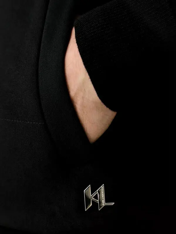 Karl Lagerfeld Logo Plaque Zip-up Jacket