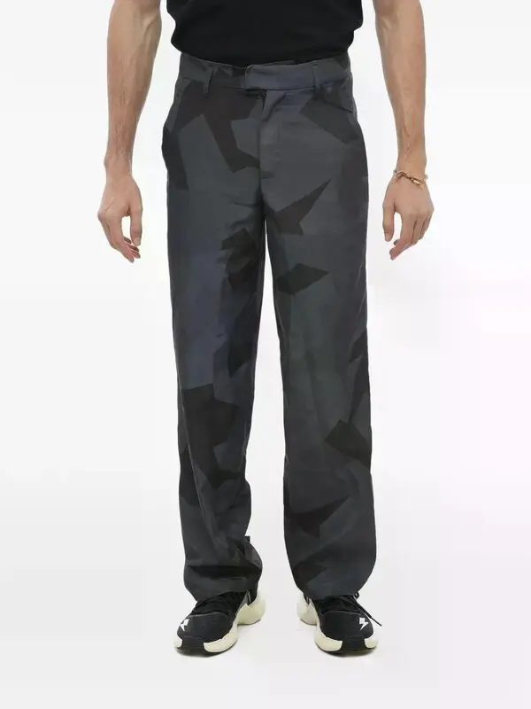 Neil Barrett Liam Camouflage-print Trousers - Grey