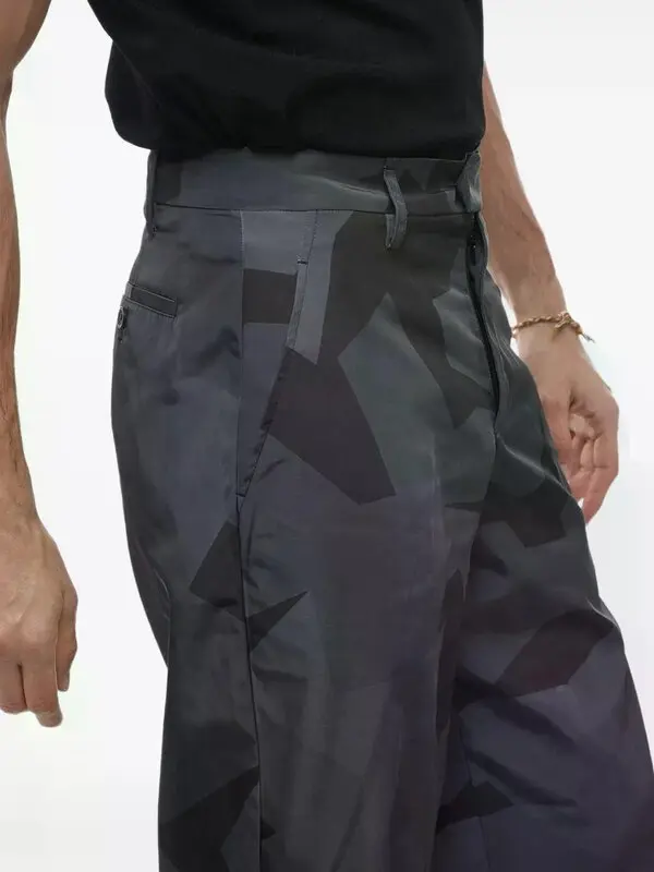 Neil Barrett Camouflage Print Straight Leg Trousers