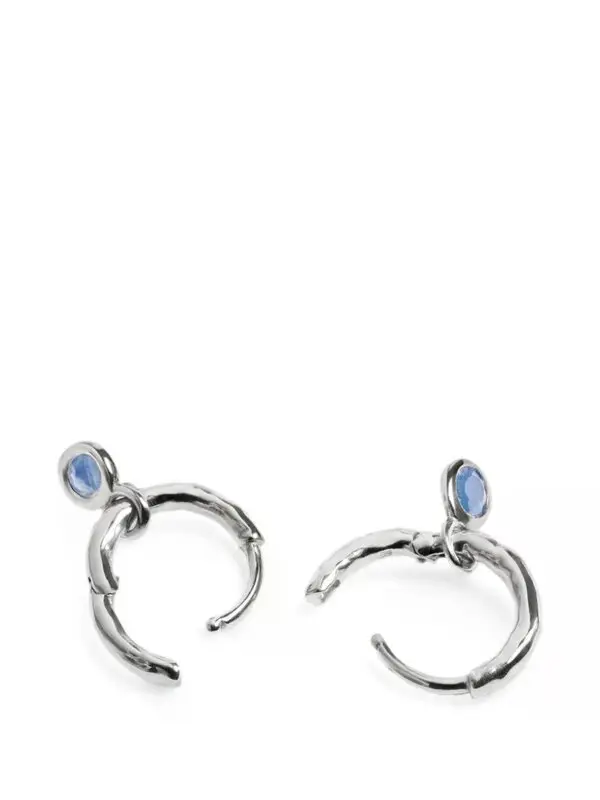 Monica Vinader Sapphire-pendant Hoop Earrings