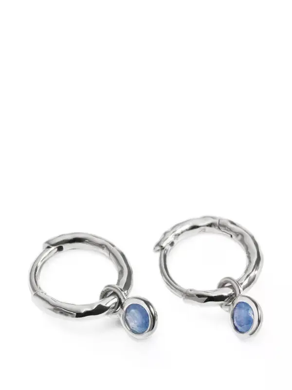 Monica Vinader Sapphire-pendant Hoop Earrings