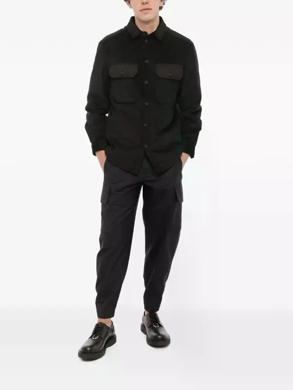Neil Barrett Quilted-panel Ribbed-velour Overshirt
