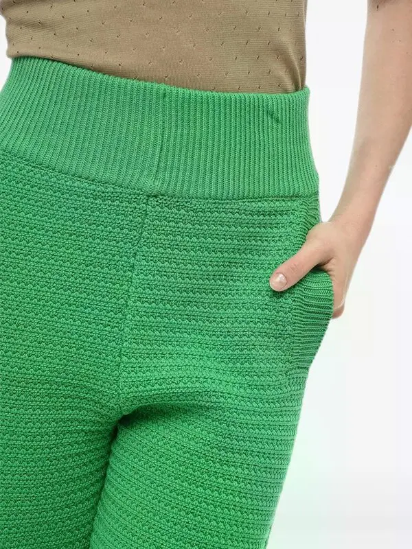 ART ESSAY High-waisted Cotton-knit Track Pants
