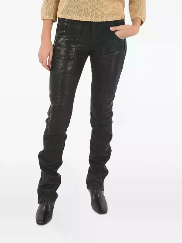 DIESEL® Coated Biker Trousers - Black