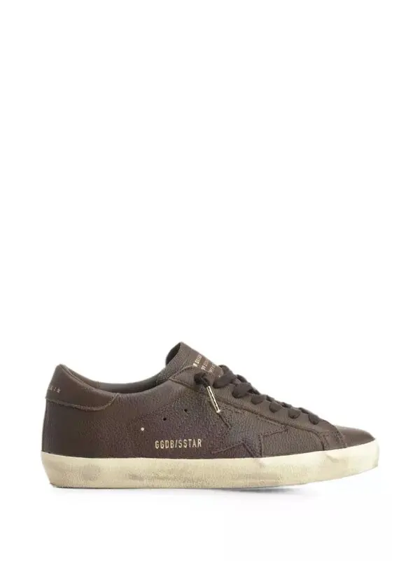 GOLDEN GOOSE Super Star Leather Sneakers - Brown