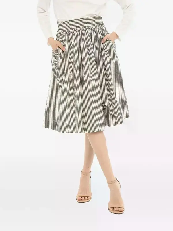 Woolrich Striped Midi Skirt - Neutrals