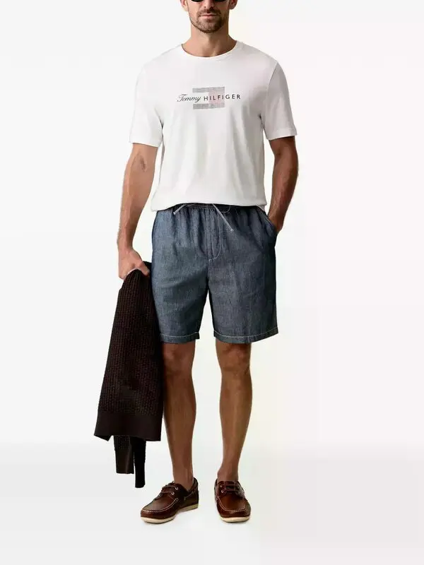 BENETTON Drawstring-waist Contrast-stitch Shorts