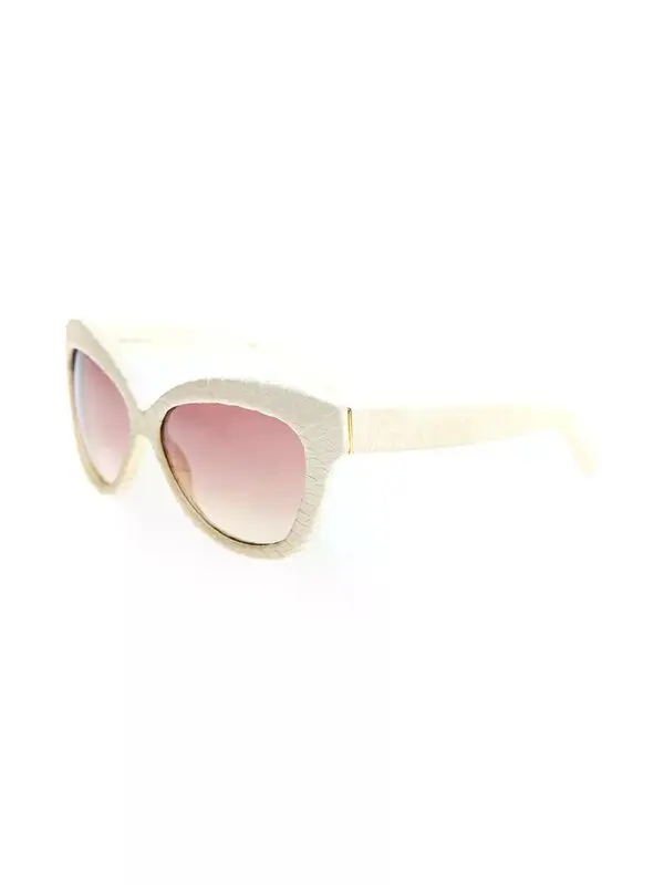 Linda Farrow Snake Skin Sunglasses - White