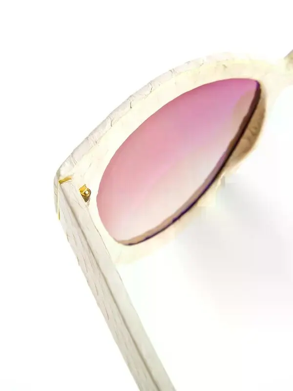 Linda Farrow Snake Skin Sunglasses