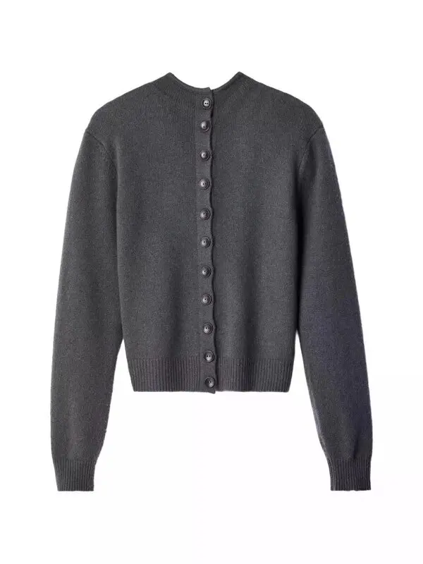 LEMAIRE Reversible Buttoned Sweater In Cashmere - Grey