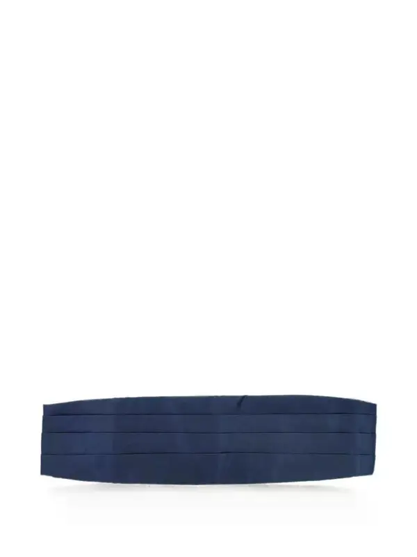 Corneliani Pleated Silk Cummerbund - Blue