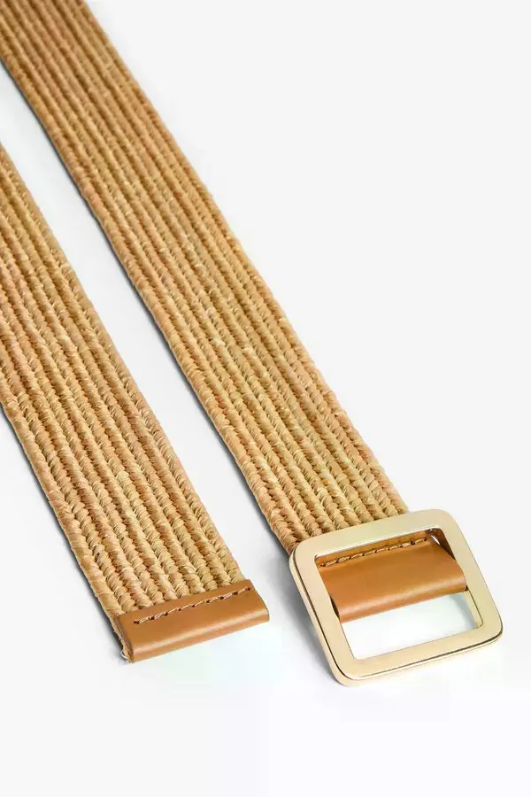 Liviana Conti Woven Square-buckle Belt
