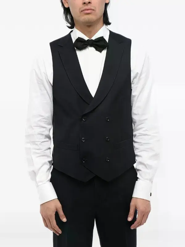 Corneliani Double-breasted Waistcoat - Black