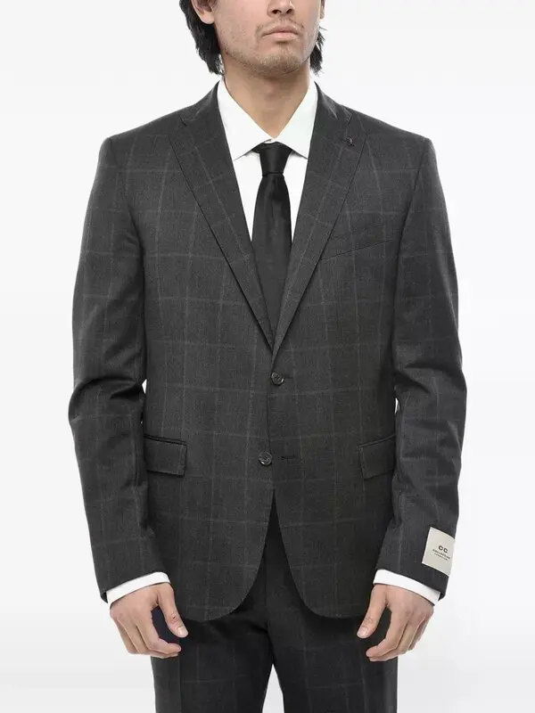 Corneliani Check-pattern Single-breasted Suit - Grey