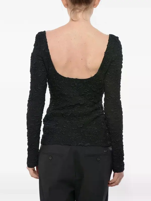 Givenchy Embossed-motif Long-sleeved Top