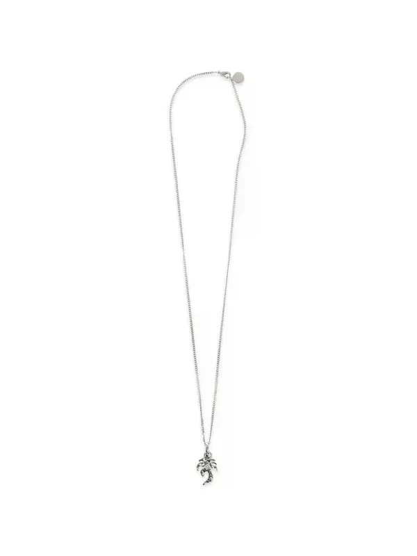 Palm Angels Logo-detail Necklace - Silver