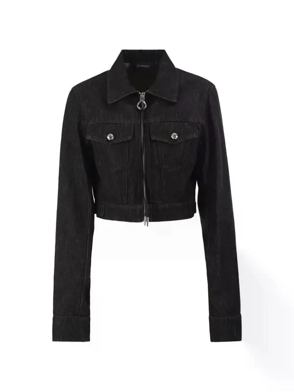 Sportmax Cropped Zip-up Denim Jacket