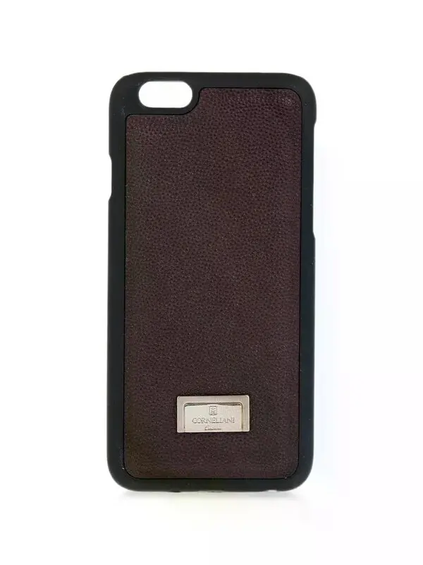 Corneliani Logo-plaque Pebbled-leather Iphone 6 Plus Cover