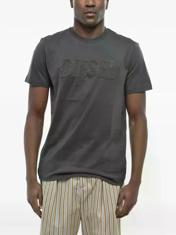 DIESEL® Embossed-logo T-shirt - Grey