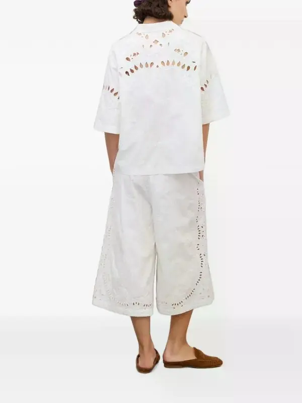OTTOD'AME Broderie-anglaise Elasticated-waist Trousers