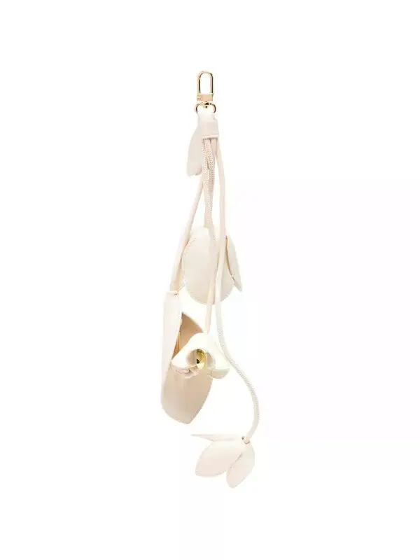 THEMOIRE Floral-pendant Key Ring - Neutrals