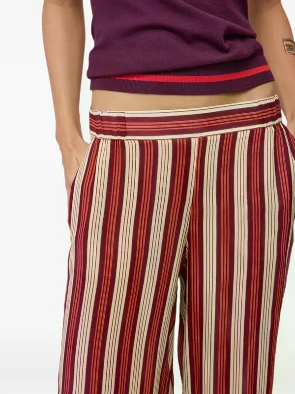 OTTOD'AME Striped Wide-leg Trousers