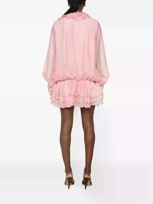 PAPER LACE Barbie Ruffled Tiered Mini Dress