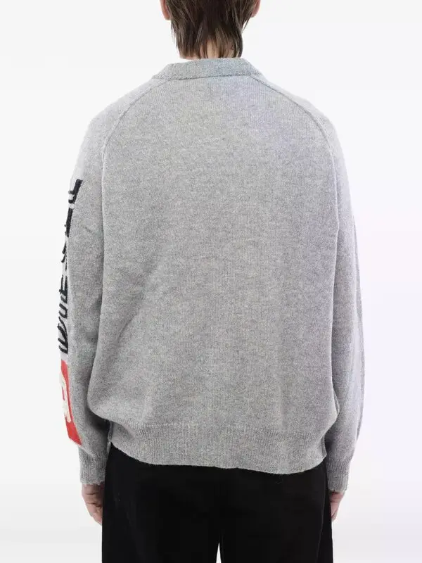 DIESEL® Logo-embroidered V-neck Cardigan